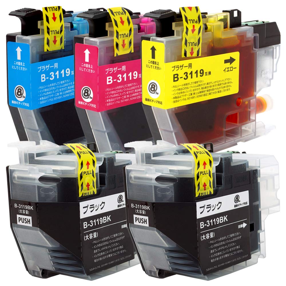 Amazon.co.jp: 【Inc.com】 LC3119-4PK 3119 互換 インクカートリッジ エプソン(Epson)対応 6色 ...