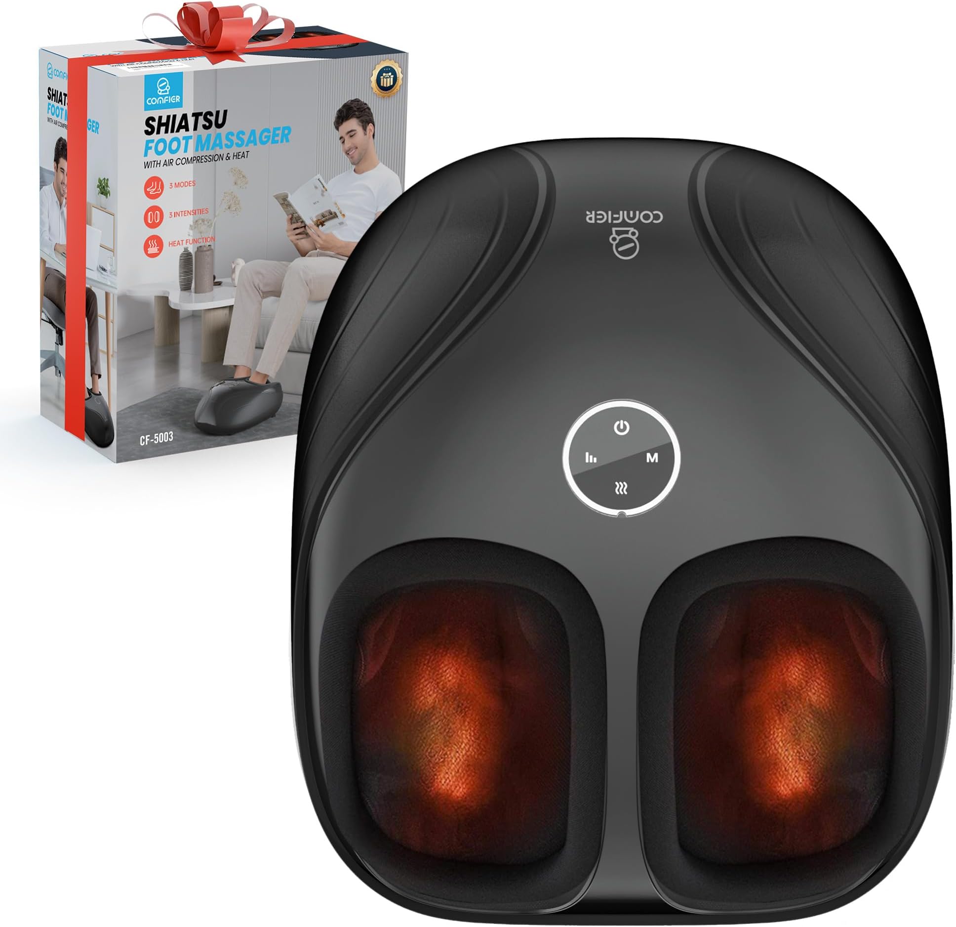 Amazon.com: COMFIER Foot Massager with Heat,FSA HSA Eligible,Shiatsu ...