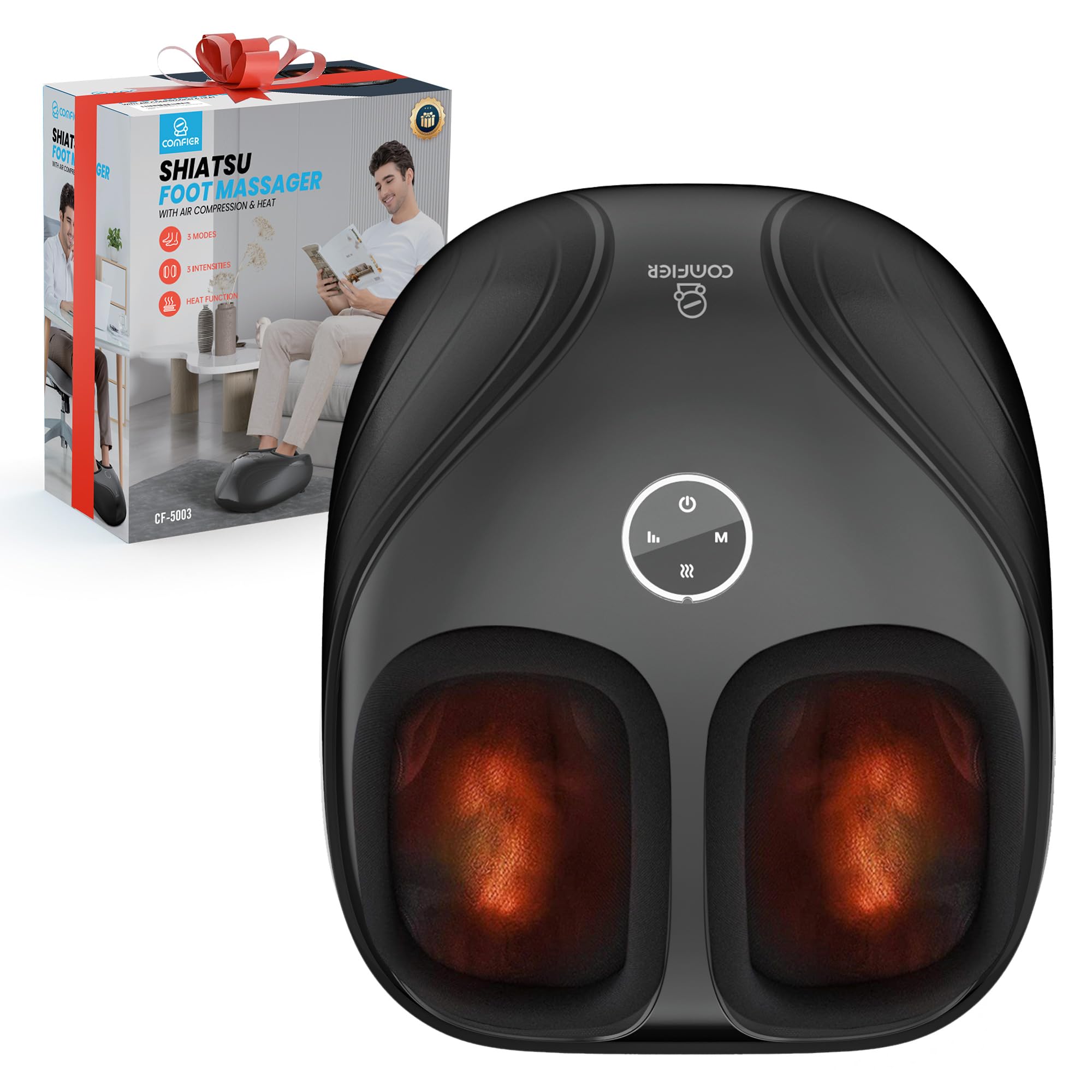 Amazon.com: COMFIER Foot Massager with Heat,FSA HSA Eligible,Shiatsu ...