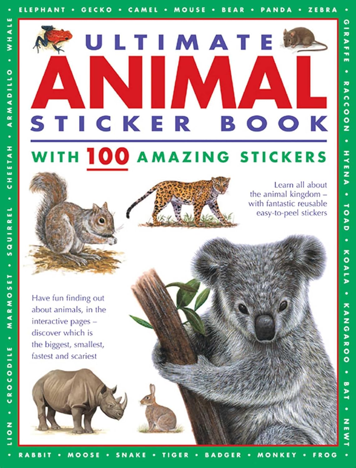 Amazon | Ultimate Animal Sticker Book with 100 Amazing Stickers: Learn ...