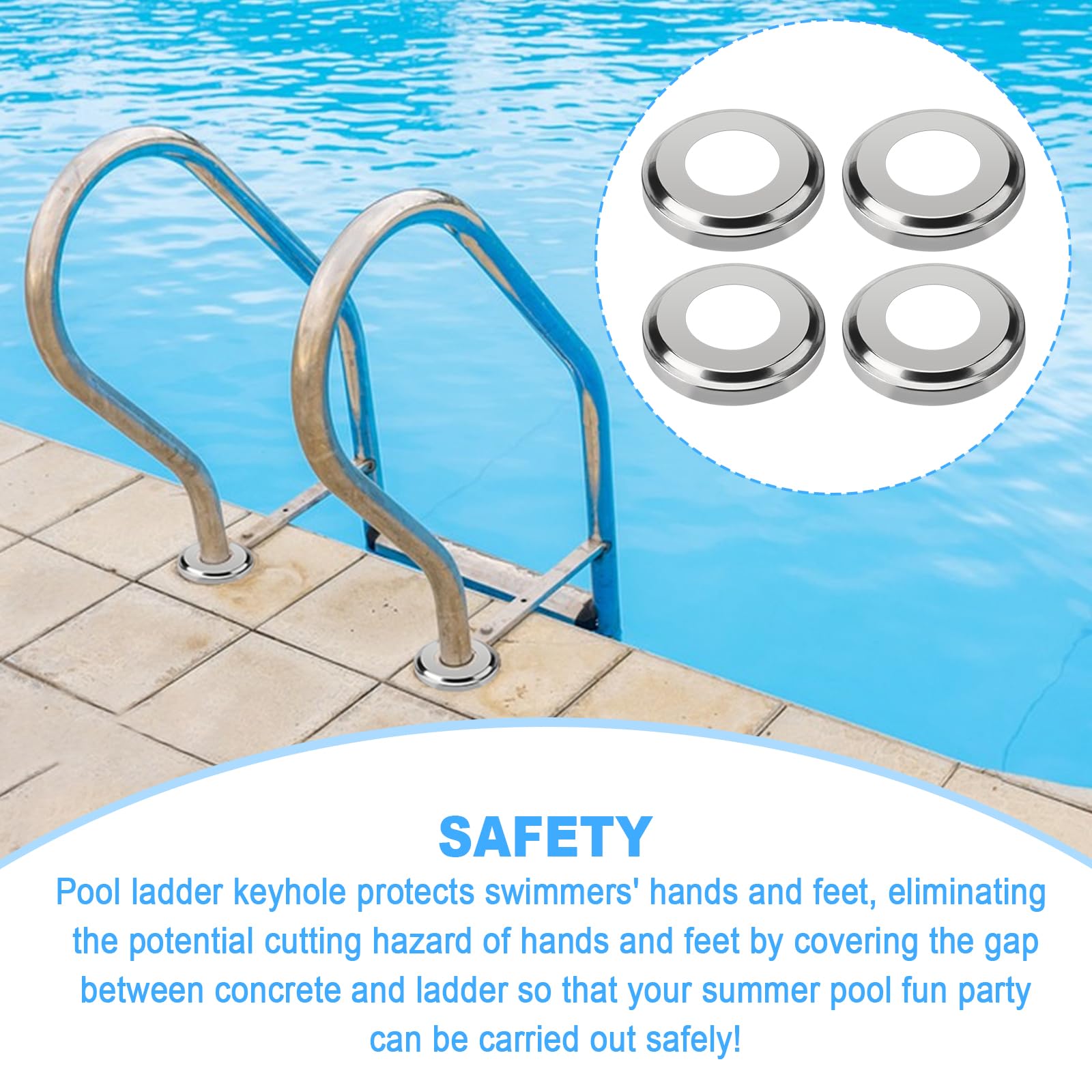 Snapklik.com : VIDABTE Pool Ladder Escutcheon Fit For 1.9" Inner ...