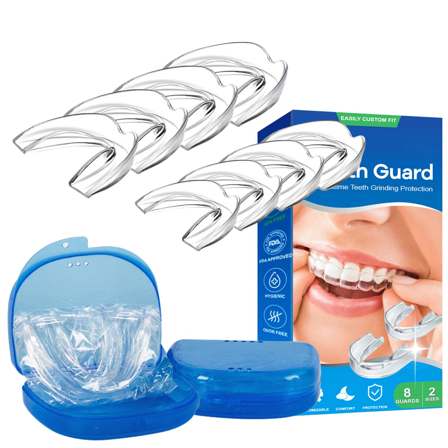 Yakiter Guardas Dentales para Dormir, 8pcs Guarda dental bruxismo, Para ...