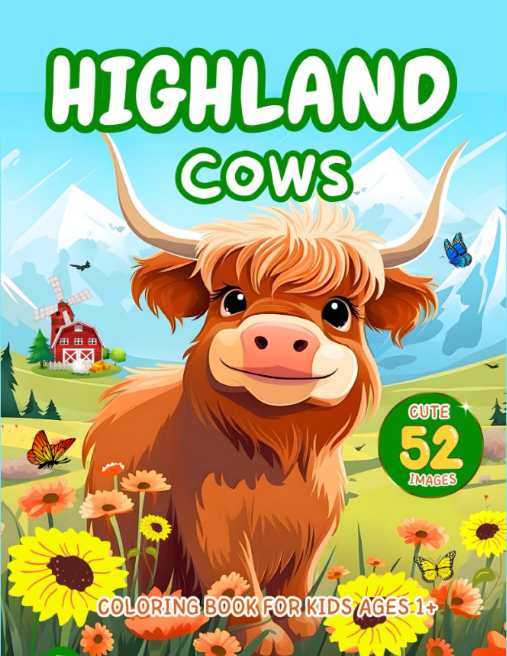 Highland Cow Coloring Book: Creative and Relaxing Activity Pages For ...