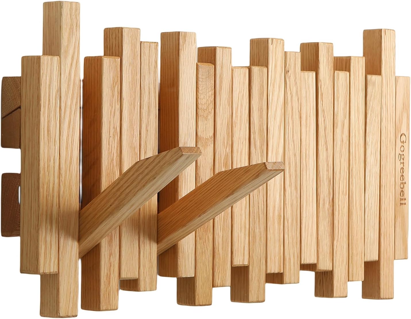 Amazon.com: GOGREEBELL Natural Wood Wall Mounted Piano Coat Rack| Coat ...