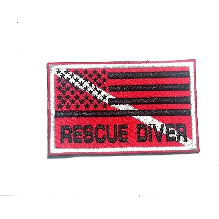 Amazon.com: Rescue Diver Chevron Patch Embroidered Iron On EMT Scuba ...