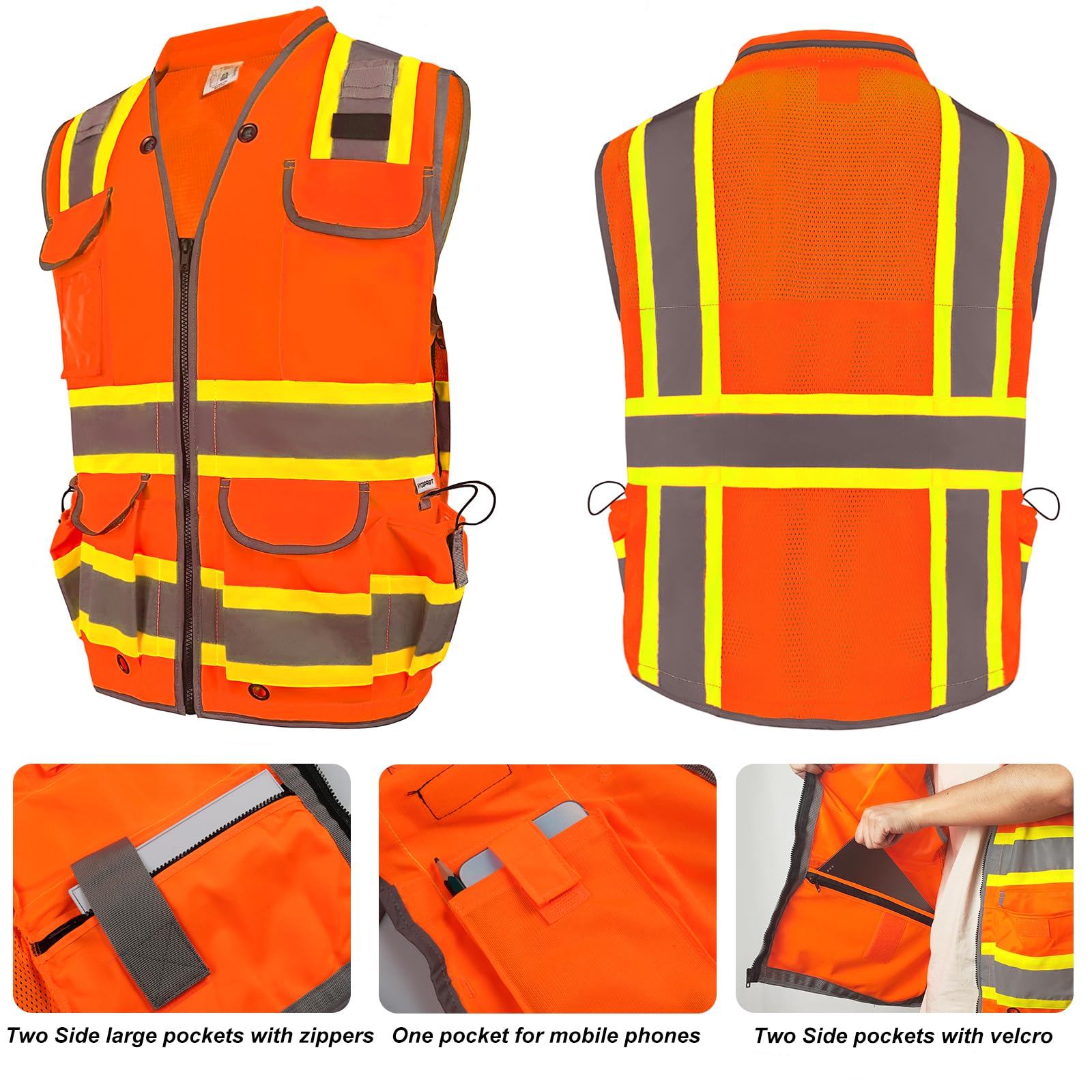 Snapklik.com : HYCOPROT Reflective Safety Vest High Visibility Heavy ...