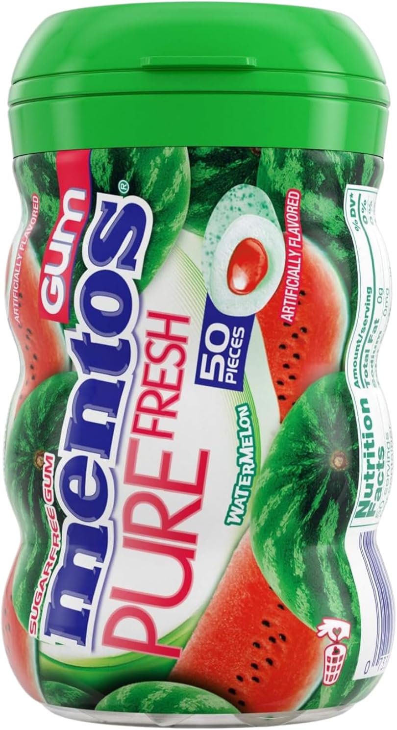 Amazon.com : Mentos Gum with Vitamins, Sugar Free Chewing Gum with ...