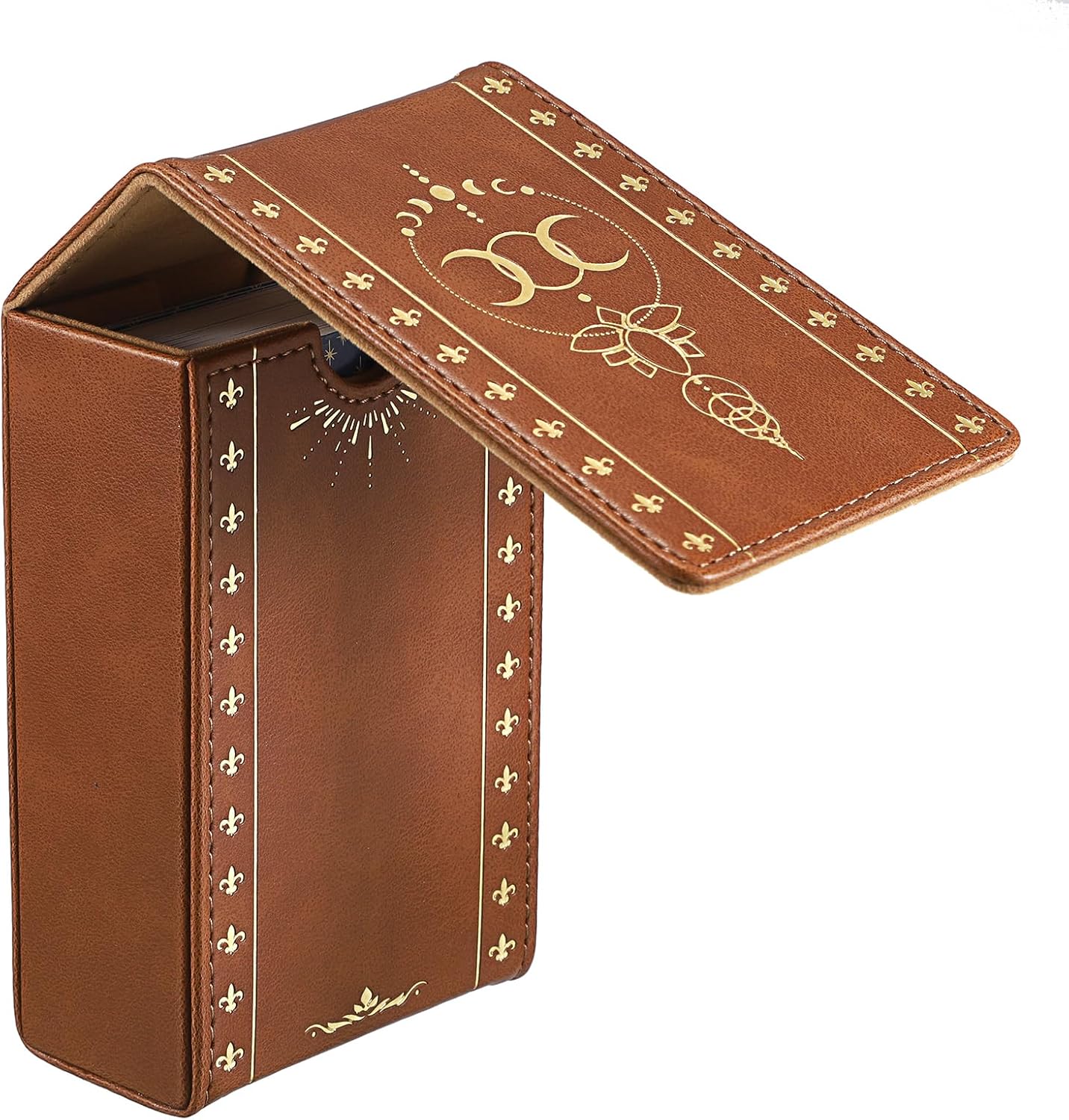 TOLIDA PU Leather Tarot Cards Box - Universal Tarot Card Storage Case ...