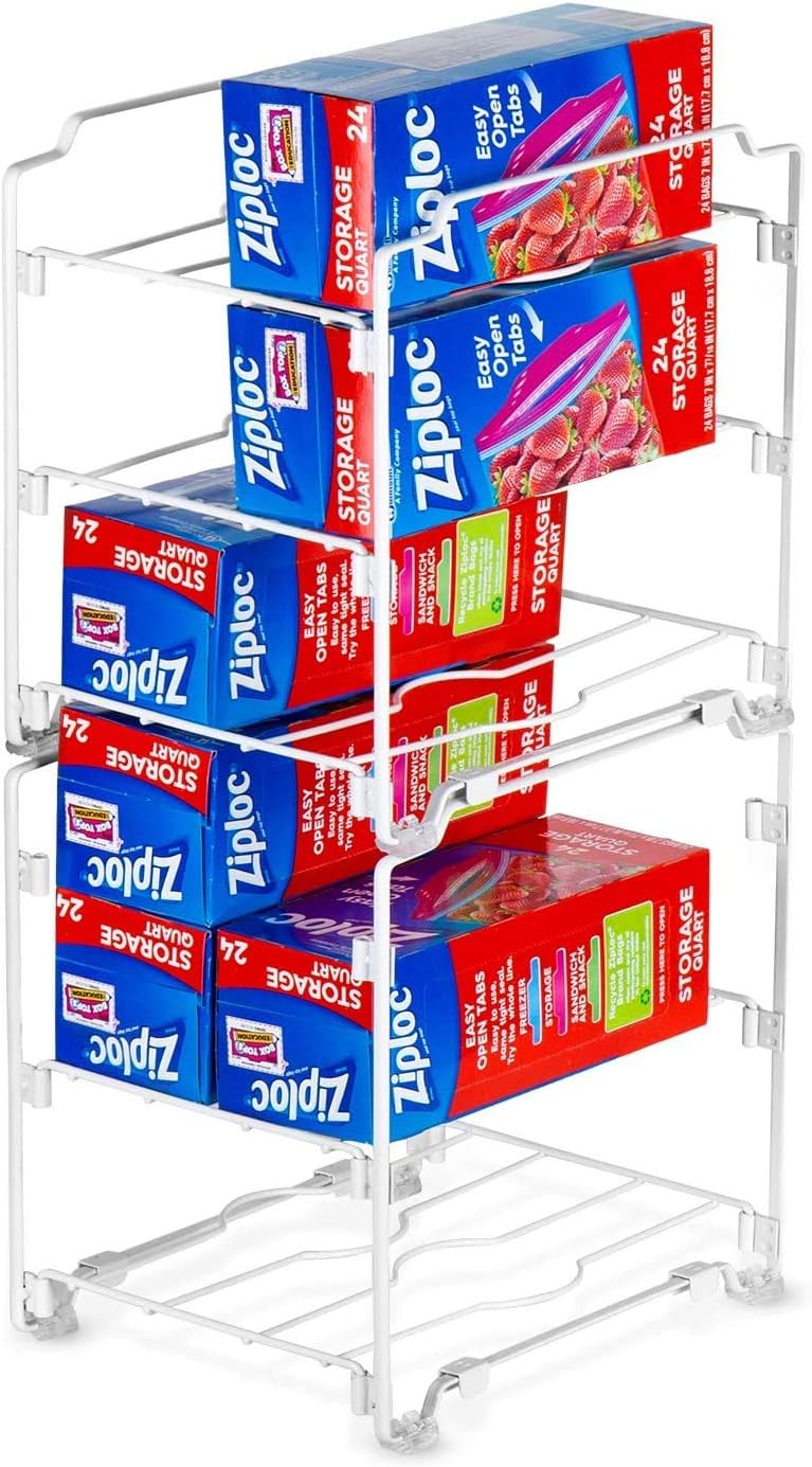 Amazon.com - Bextsware 2 PACK Stackable Kitchen Wrap Organizer Rack ...