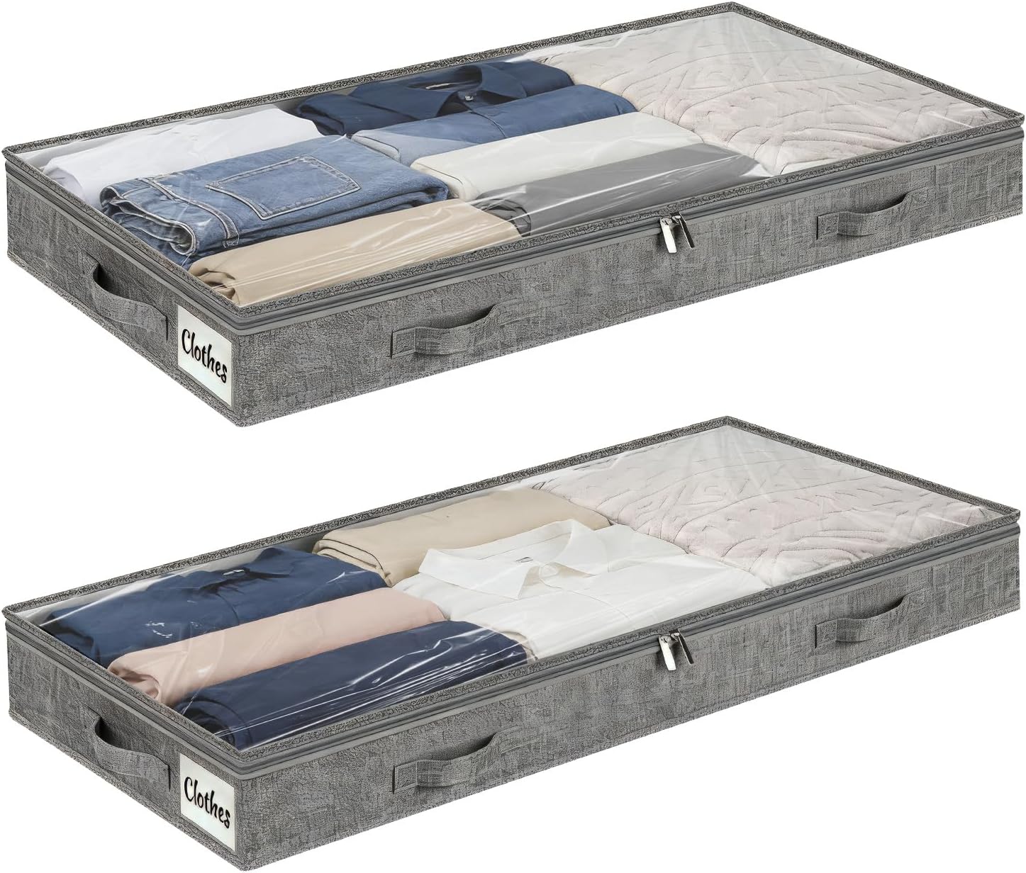Amazon.com: Pomodee 2 Pack 100L Low Profile Under Bed Storage ...