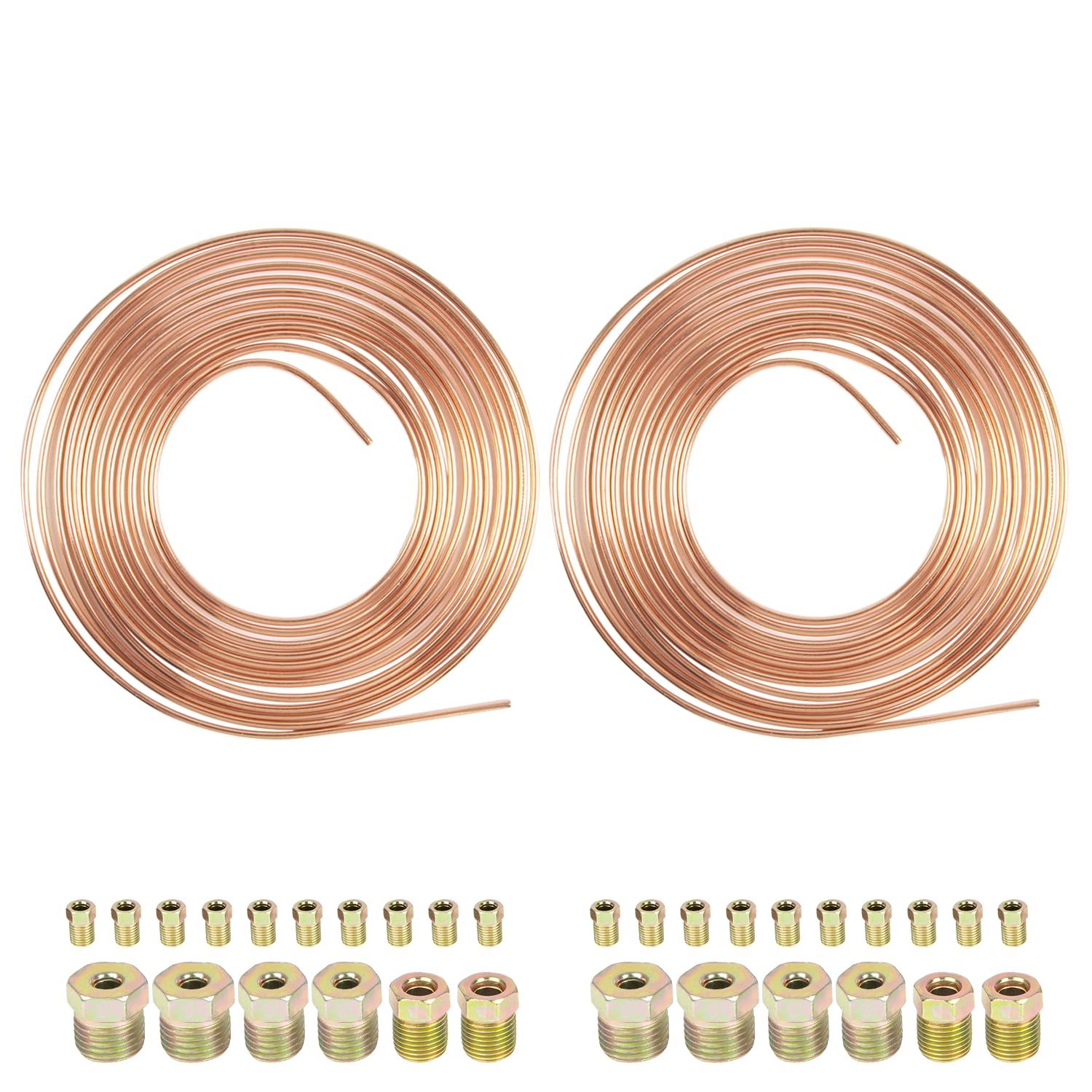 Amazon.com: RANSOTO 25 Feet 3/16" Copper Coated Brake Line Tubing Kit ...