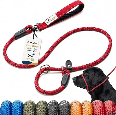 Snazzy Tails Freedom Pro Rope Slip Lead – No-Kink Swivel Handle, Figure ...