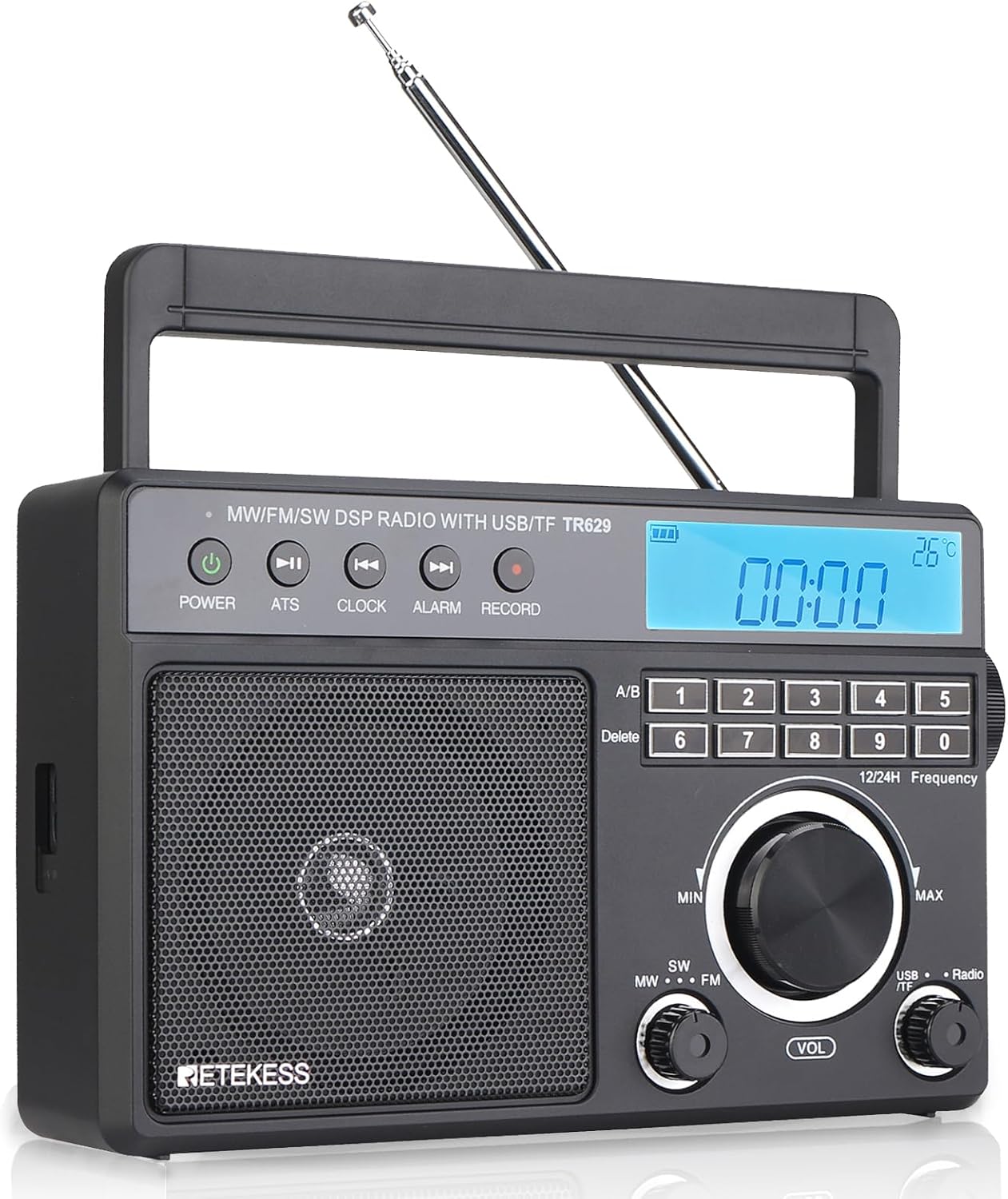 Retekess TR629 Poste Radio FM Secteur, Radio Piles, FM AM SW, USB Micro ...