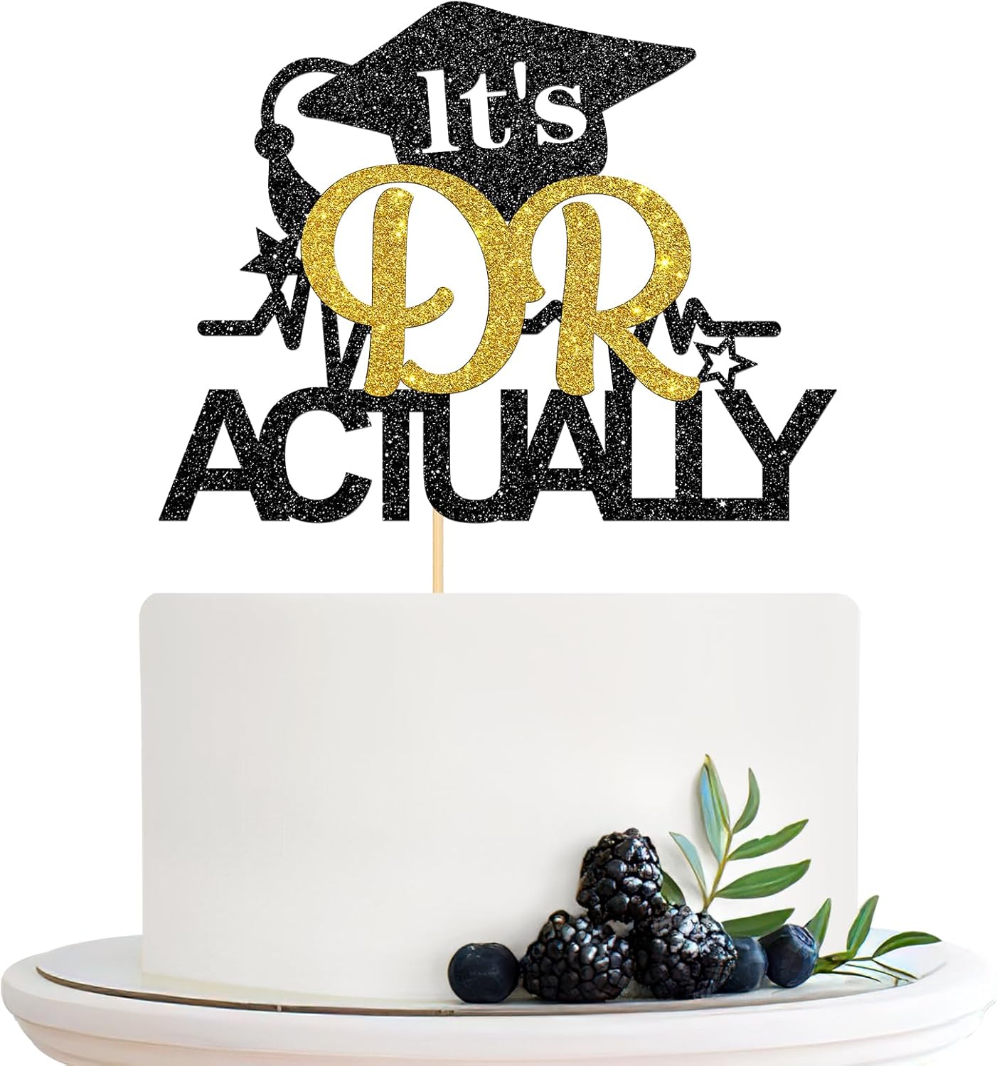Amazon.com: Halodete It's DR Actually Cake Topper - Congrats Master ...