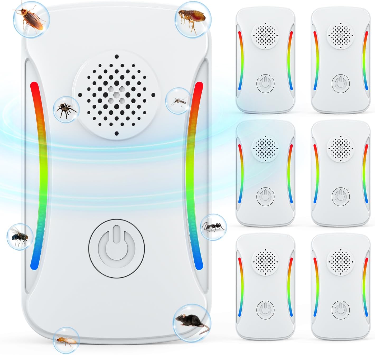 Upgraded 6 Packs Ultrasonic Pest Repeller, Electronic Pest Repellent ...