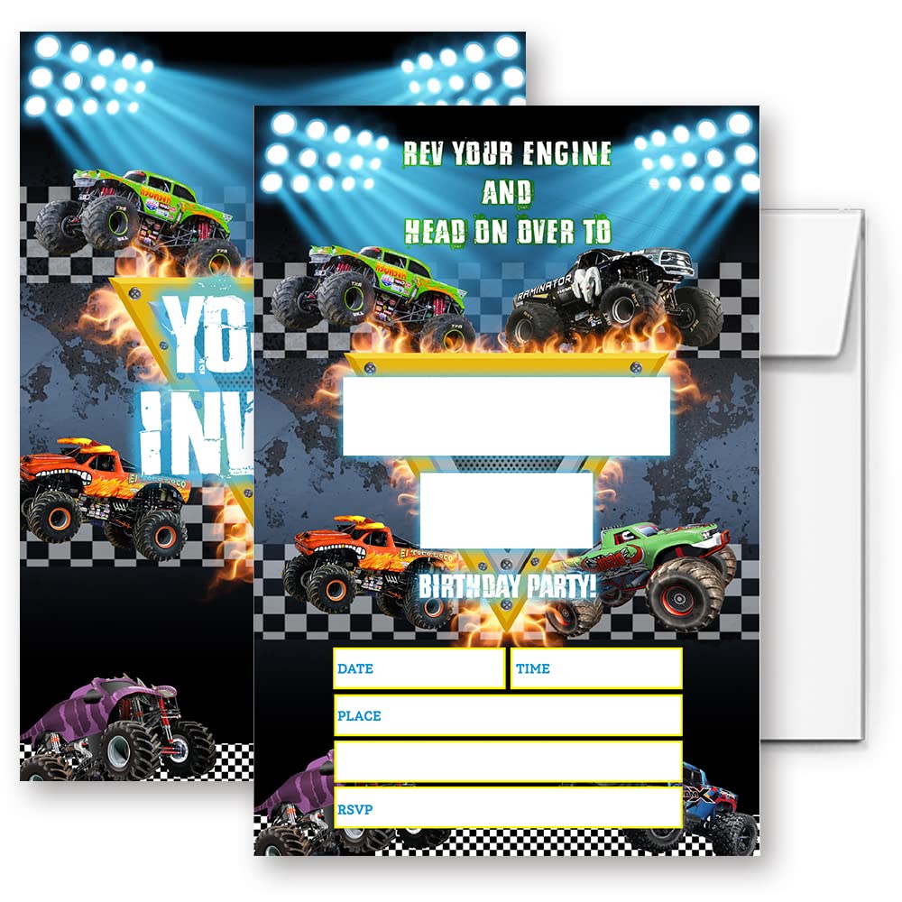 Invitaciones De Cumpleaños De Monster Jam