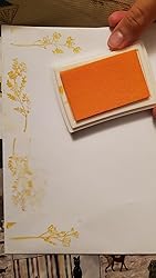 Amazon.com: Orange Ink Pad Finger Washable Kids Stamp Ink Pad for ...