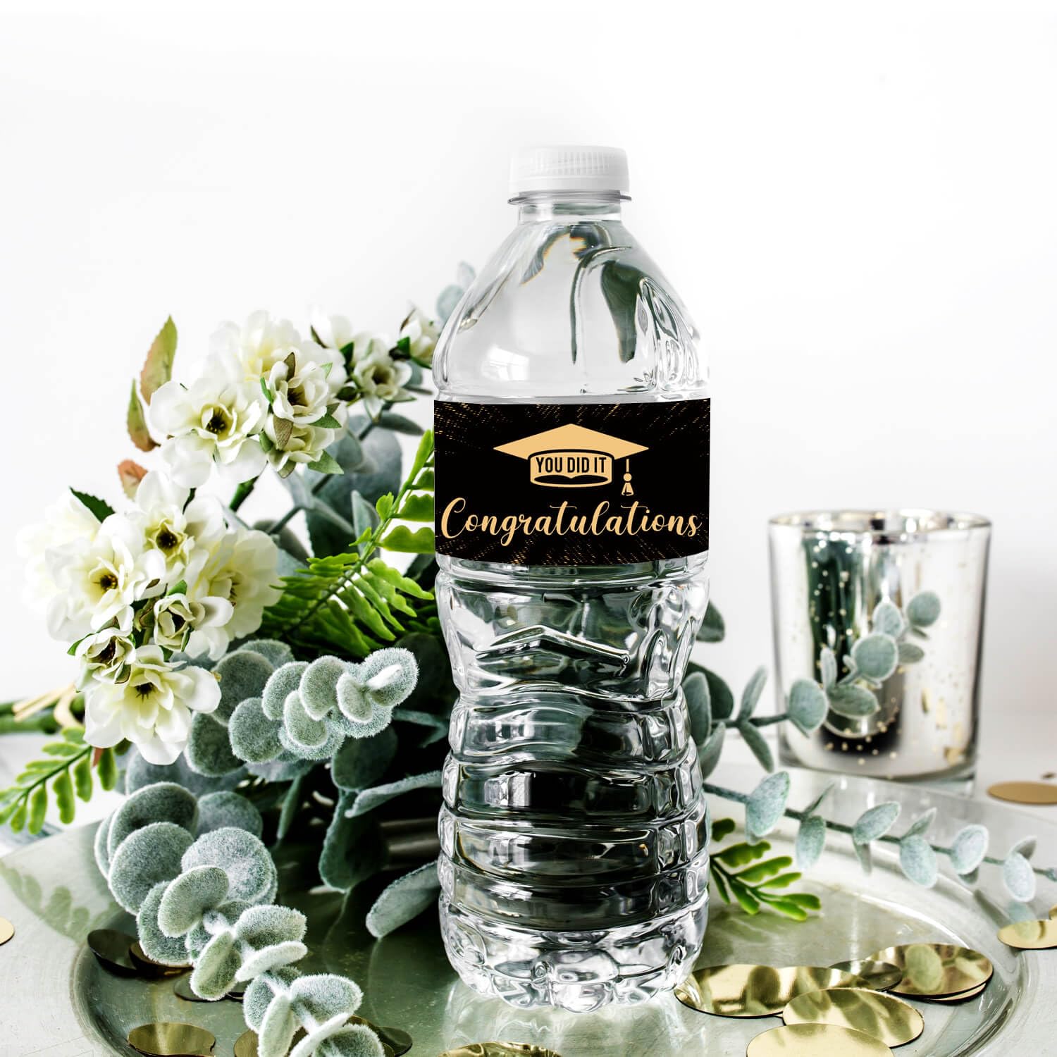 Diy Water Bottle Labels Graduation Personalized Water Bottle Labels