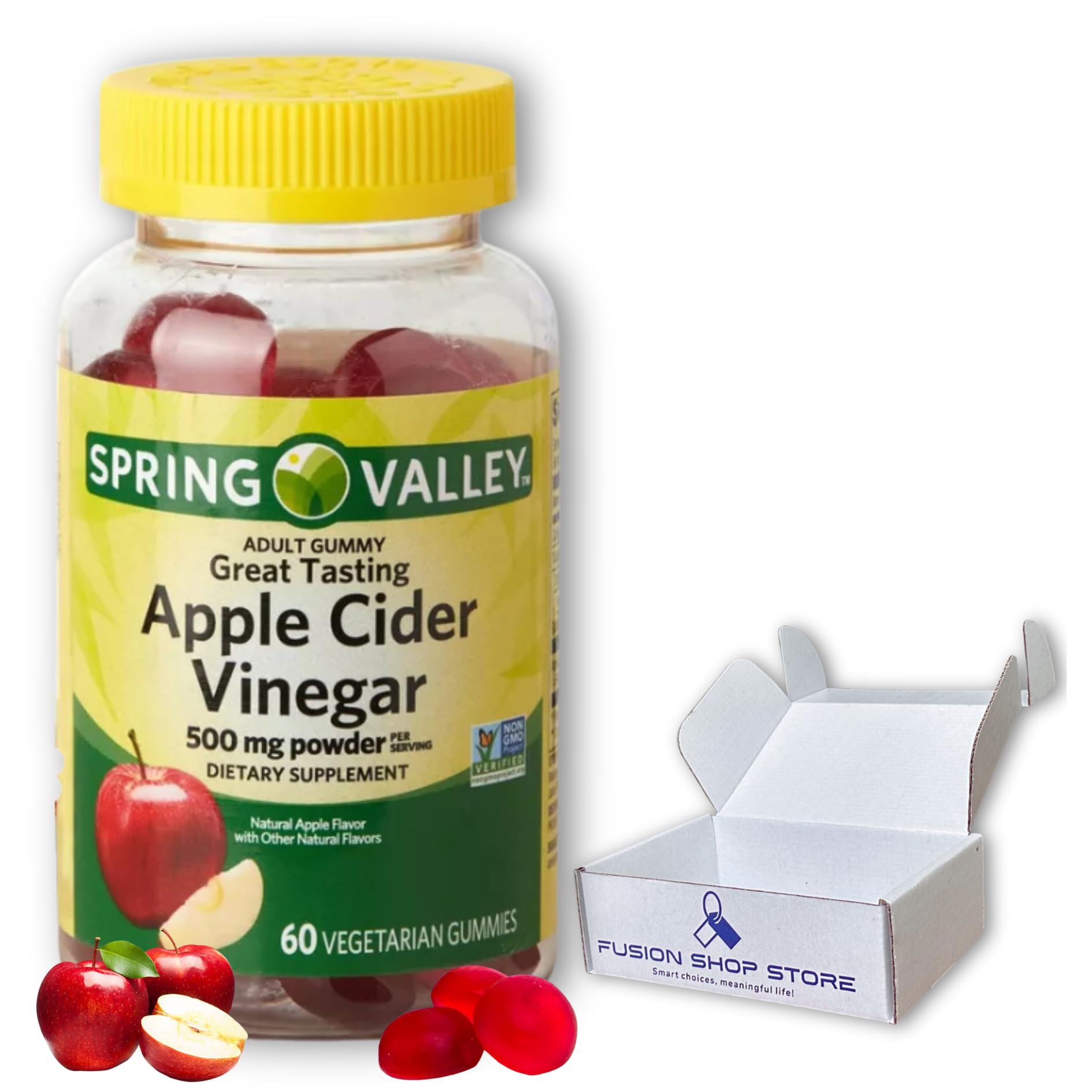 Amazon.com: Spring Valley Apple Cider Vinegar Gummies- 500 mg 60 Ct ...