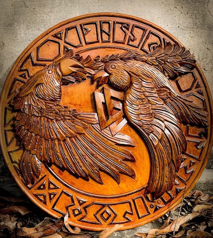 SIAN Medieval Round Shield Viking Shield Unique Dragon Design Shield ...