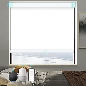 Amazon.com: MING CHEN Motorized Roller Shades with Remote and Valance Cover, Rechargeable Smart ...