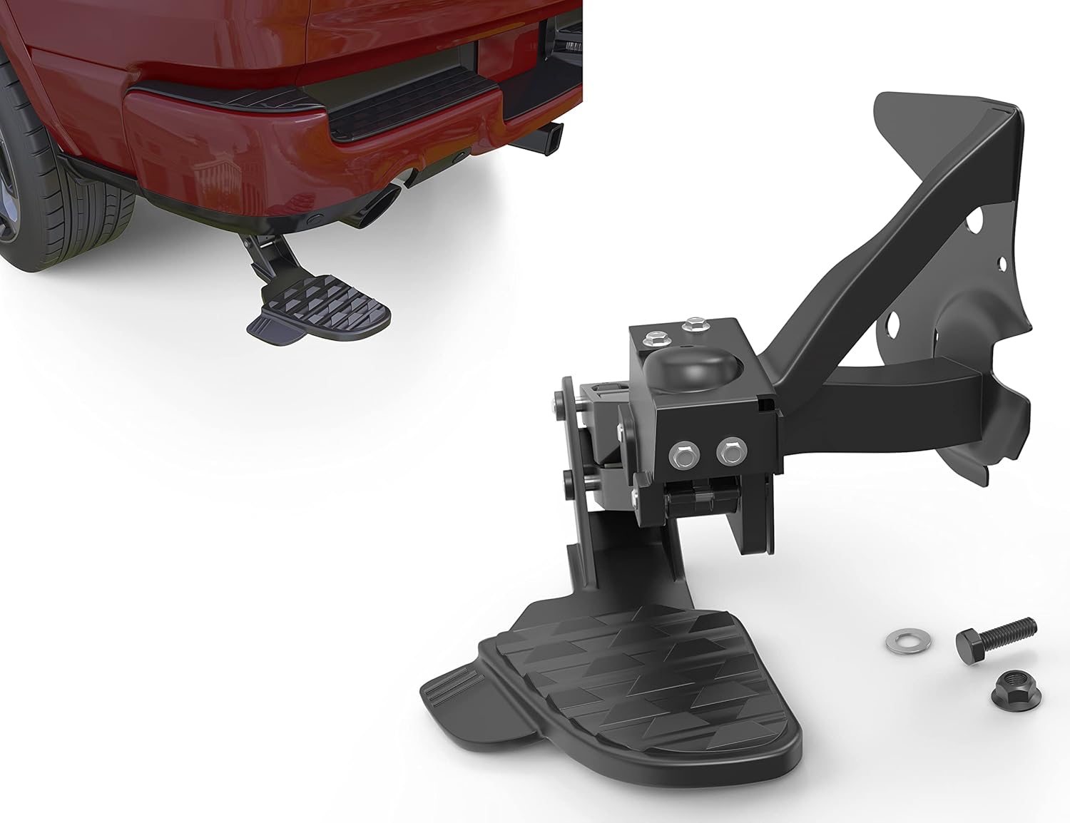 Amazon.com: loosoo Rear Bed Step Retractable Bumper Step Compatible ...