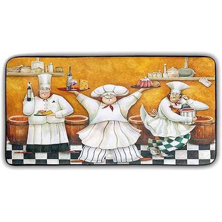 Amazon.com: farawamu Fat Chef Kitchen Rugs and Mats, Washable Non Slip ...