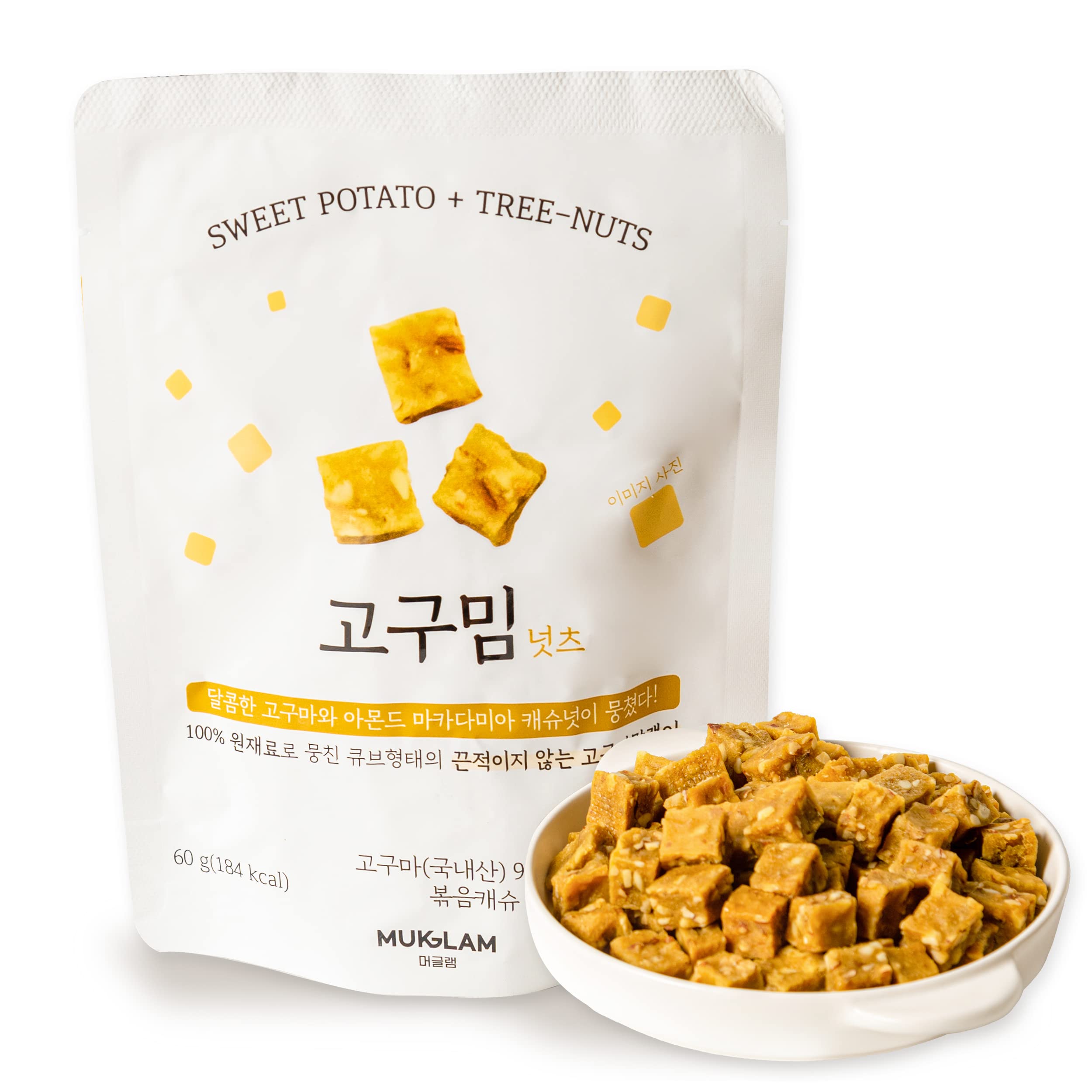 MUKGLAM Gogumeme Nuts, Cube Shaped Dried Sweet Potatto with Almond ...