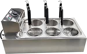 Amazon.com: wowspeed Electric Pasta Cooking Machine, 1500W 6-Holes Commercial Electric Pasta ...