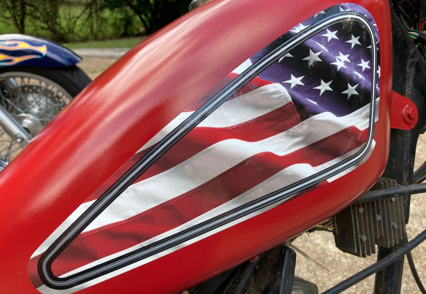Amazon.com - East Coast Vinyl Werkz - American Flag 2 pc- Fuel Tank ...