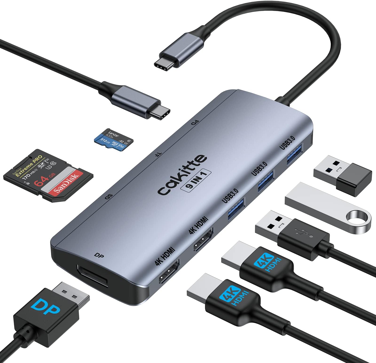 USB C Laptop Docking Station Triple Display with Display Port, Dual ...