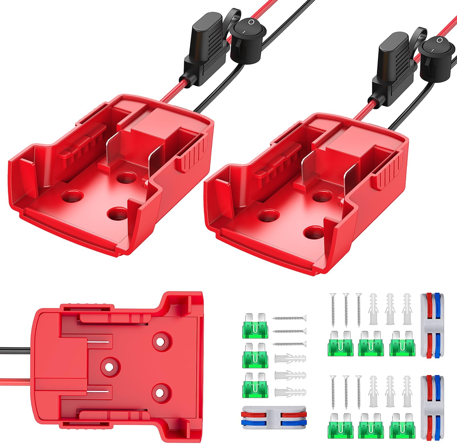Amazon.com: 2 Packs Power Wheel Adapter for Milwaukee M18 Battery ...