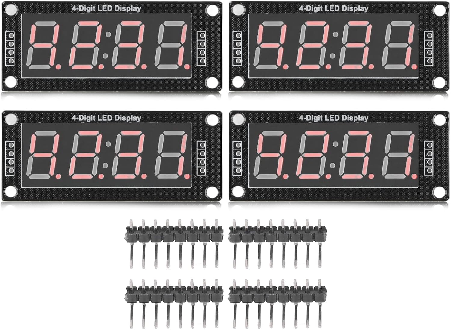 Amazon.com: Zerodis 4 Packs LED Display 7 Segment 4 Digit Drive Board ...