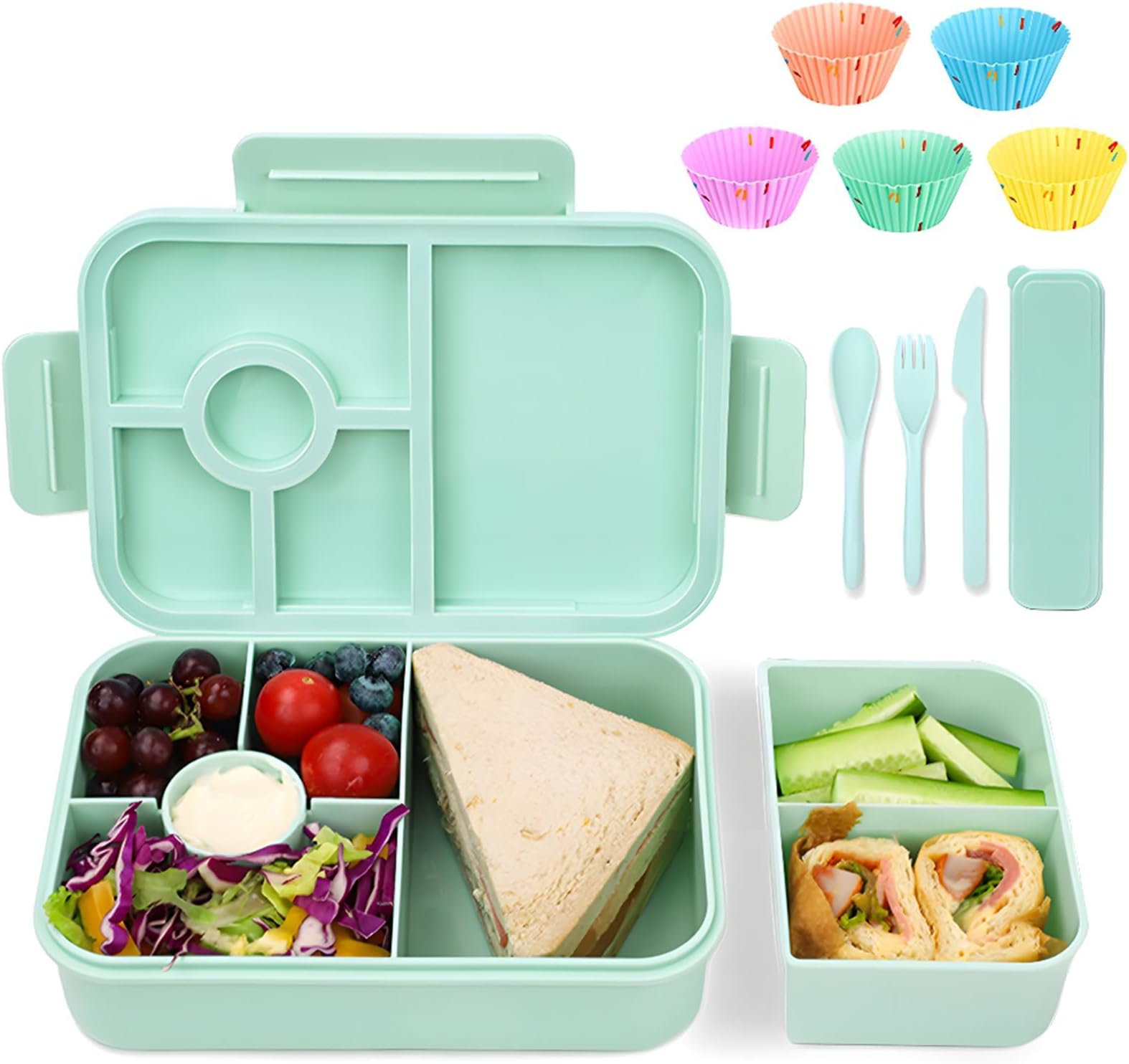Amazon.com: Sudreman Stackable Bento Box Japanese Lunch Box Kit with ...