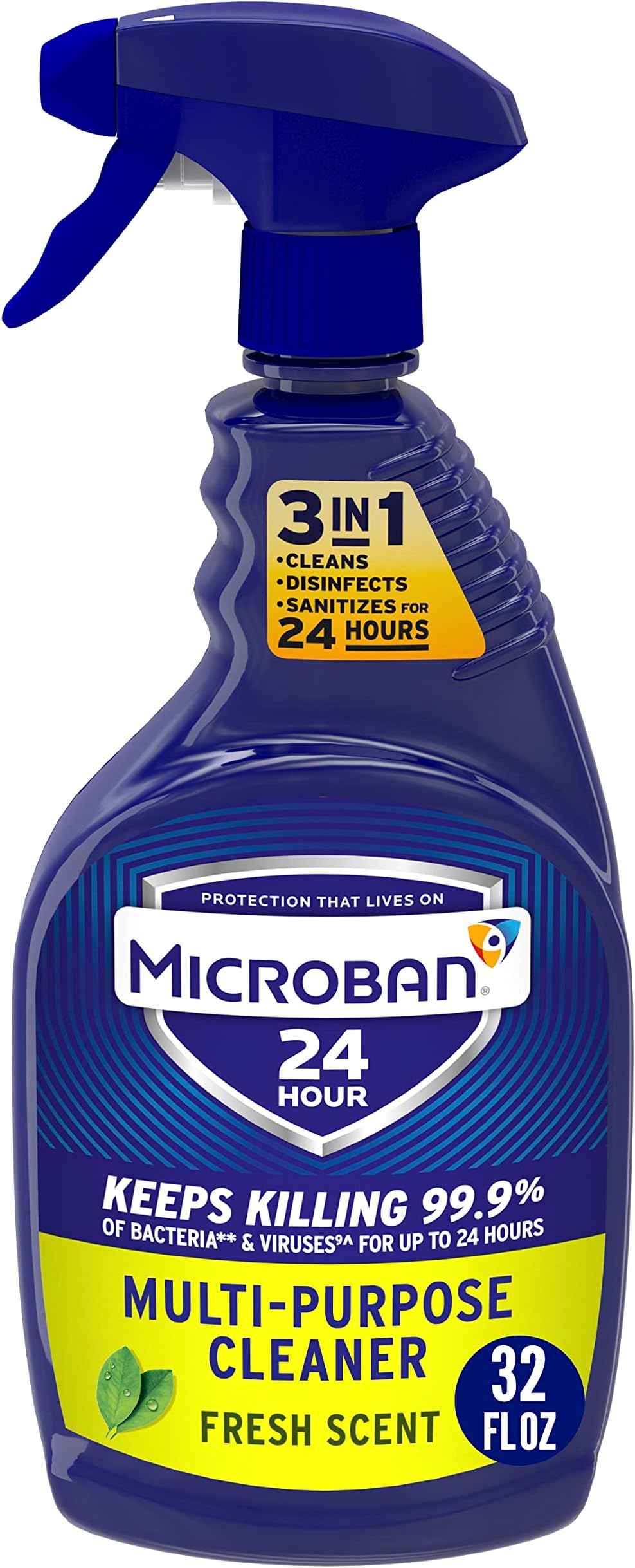 Amazon.com: Microban 24 Hour Multi-Purpose Cleaner & Disinfectant Spray ...