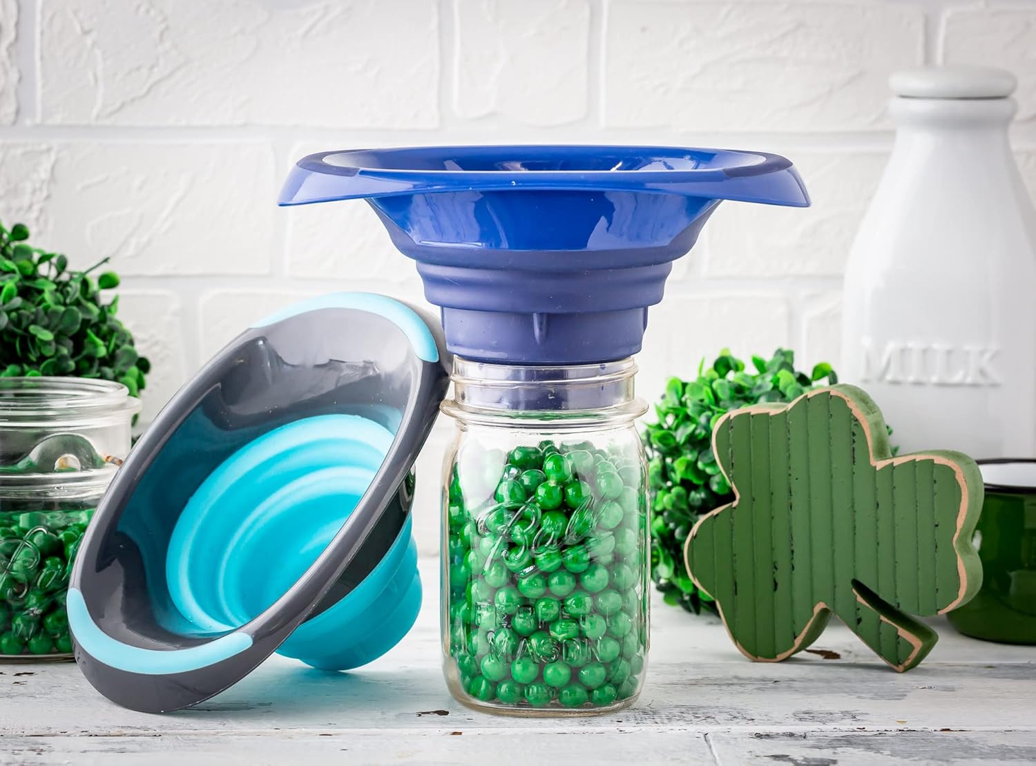 Buy Kitchen Canning Funnel – Collapsible Silicone Food Funnel for Wide ...