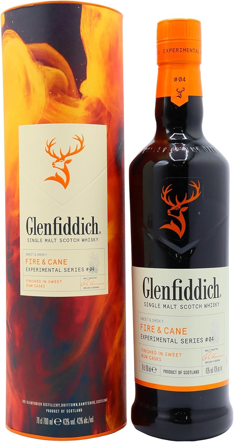 Glenfiddich Fire & Cane Single Malt Scotch Whisky, 70cl : Amazon.de ...
