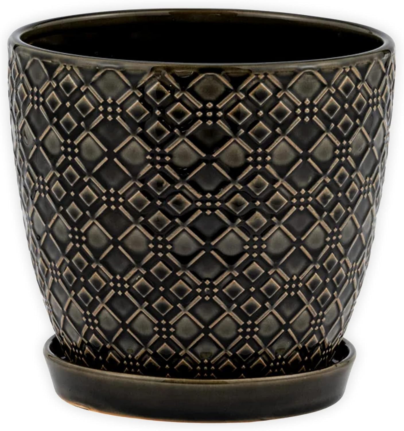 Amazon.com : Napco 14265 Large Laser Black 7.25 x 7.25 Ceramic Standing ...