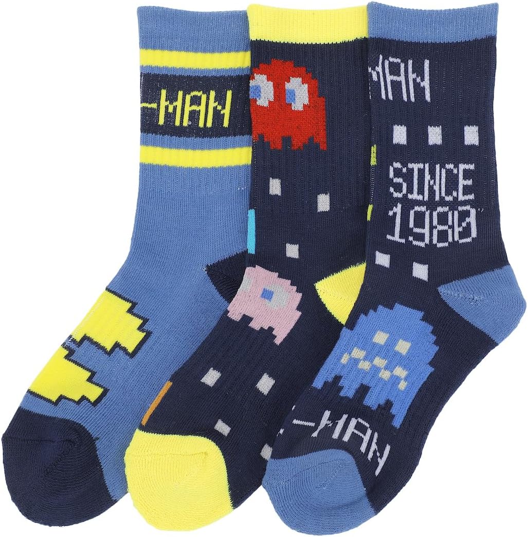 Amazon.com: Pac-Man 3-Pack of Boys Crew Socks : Clothing, Shoes & Jewelry