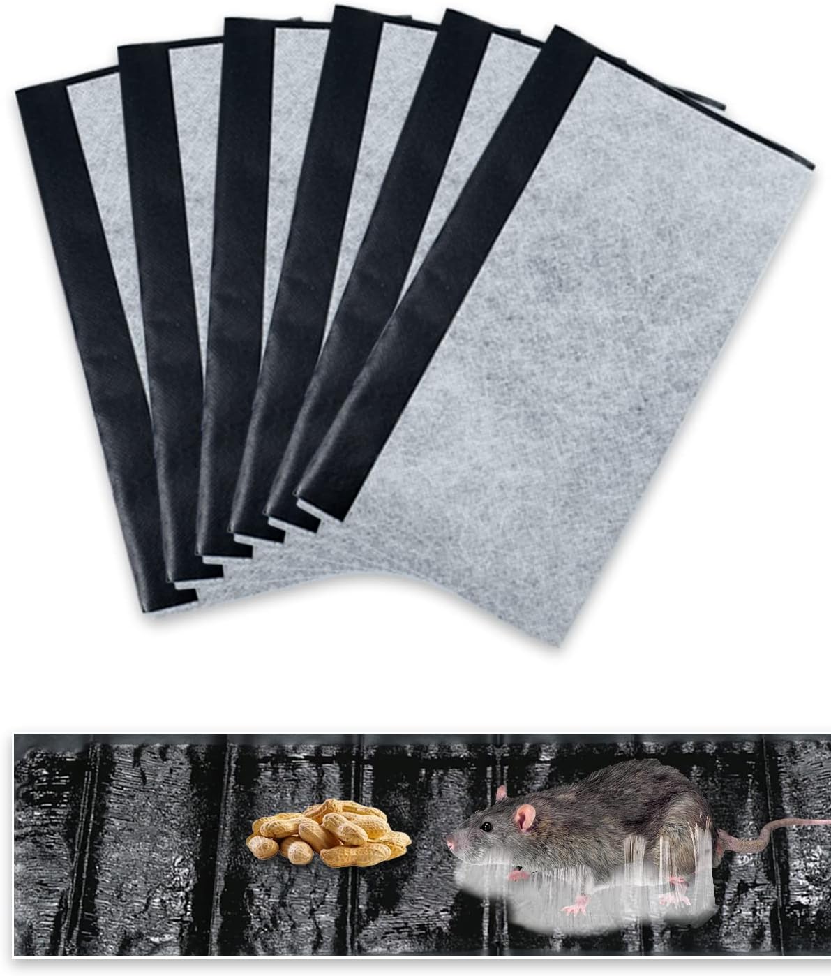 Amazon.com : SEEKBIT 6 Pack Rat Sticky Traps, Black Fabric Material ...