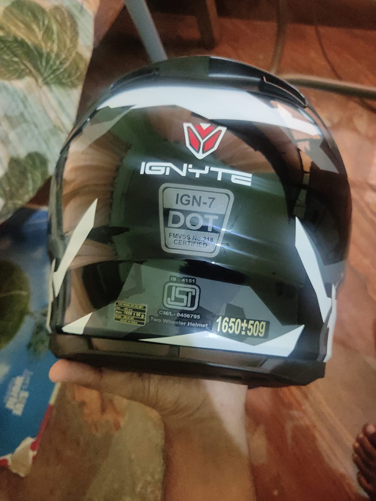 Ignyte IGN-7 Camo ISI / DOT Certified Double Visor Full Face Helmet Outer Anti-Fog Clear Visor ...