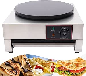 Amazon.com: Lemoeyes 16" Electric Crepe Maker, Commercial Pancake ...