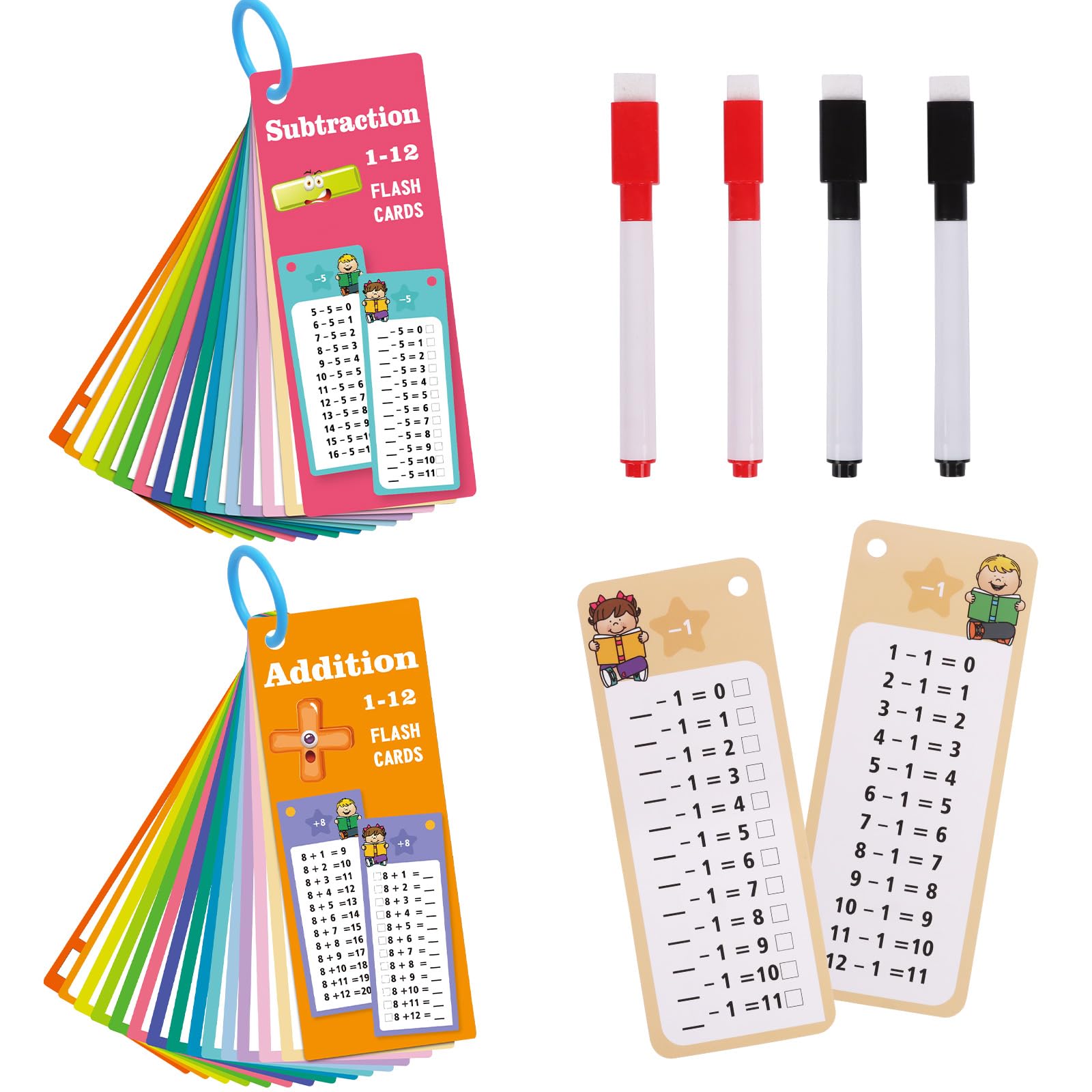 Buy NiCola Time Tables Flash Cards 2Pcs, Multiplication Flash Cards ...