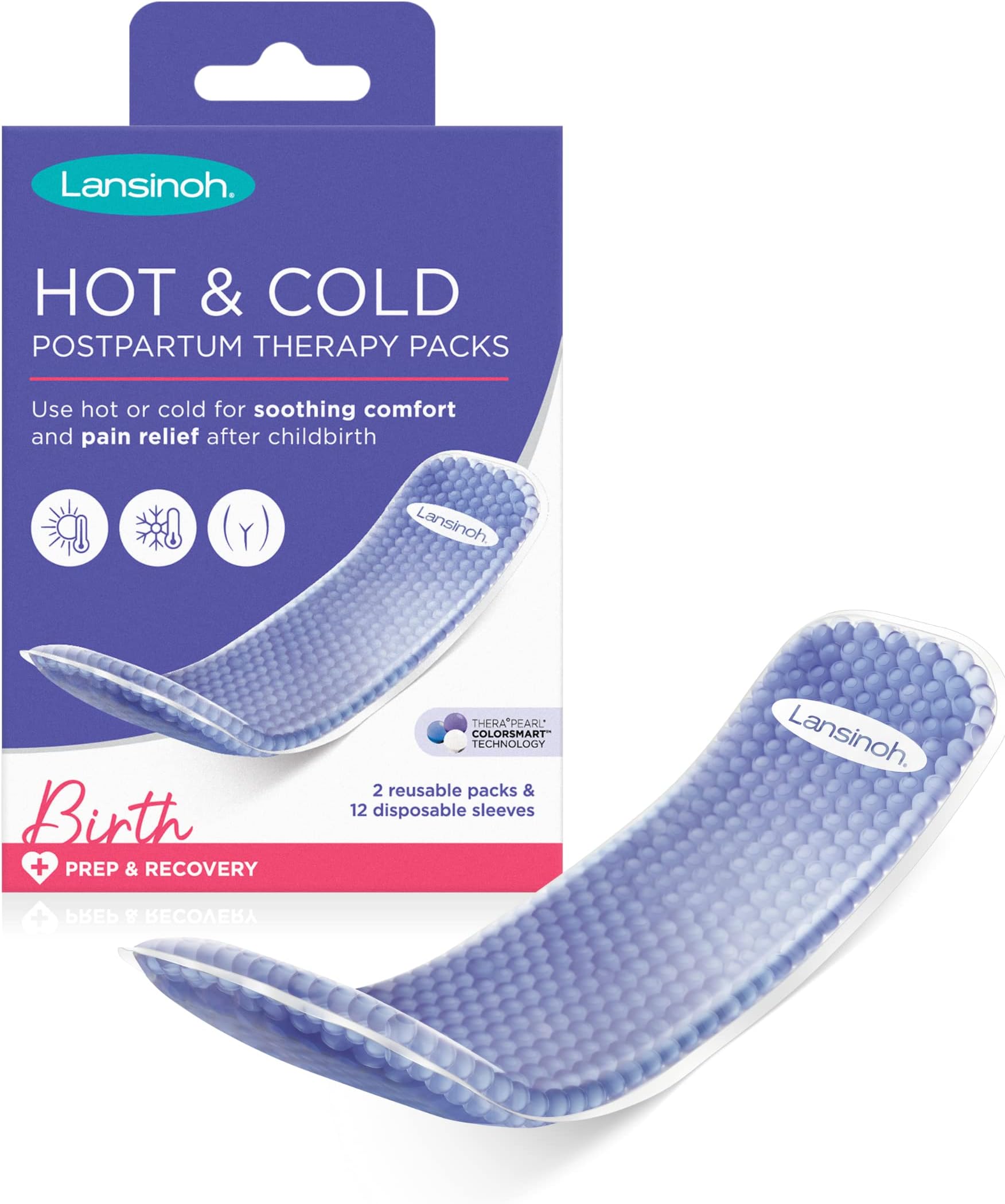 Amazon.com: Gentlepak Reusable Perineal Ice & Heat Paks with Washable ...