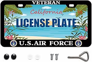 Amazon.com: BOARLIDA Veteran US Air Force License Plate Frame USAF ...