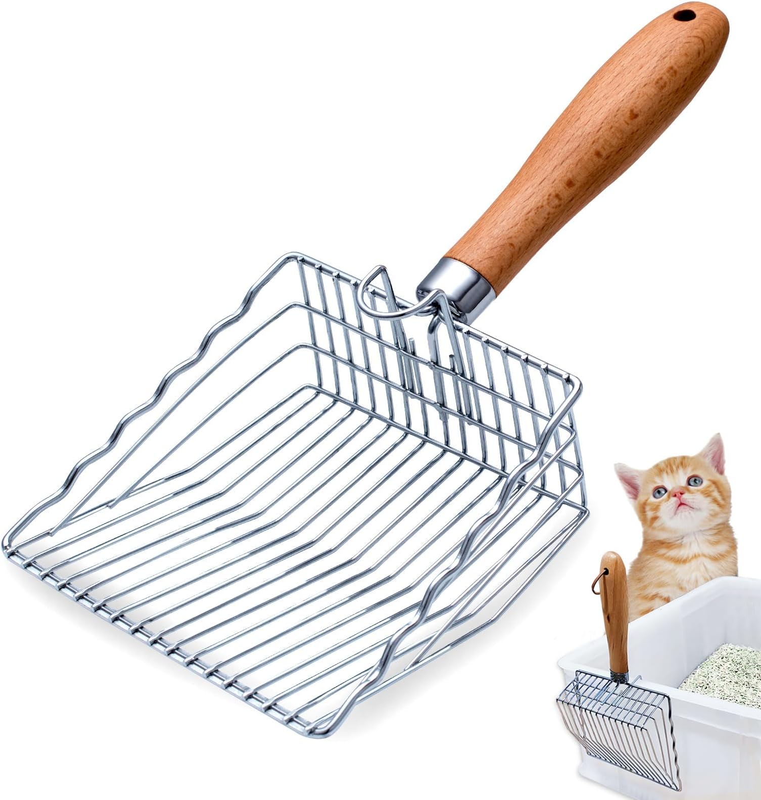 Amazon.com : Cat Litter Scoop - Extra Large Heavy Duty Metal Kitty ...
