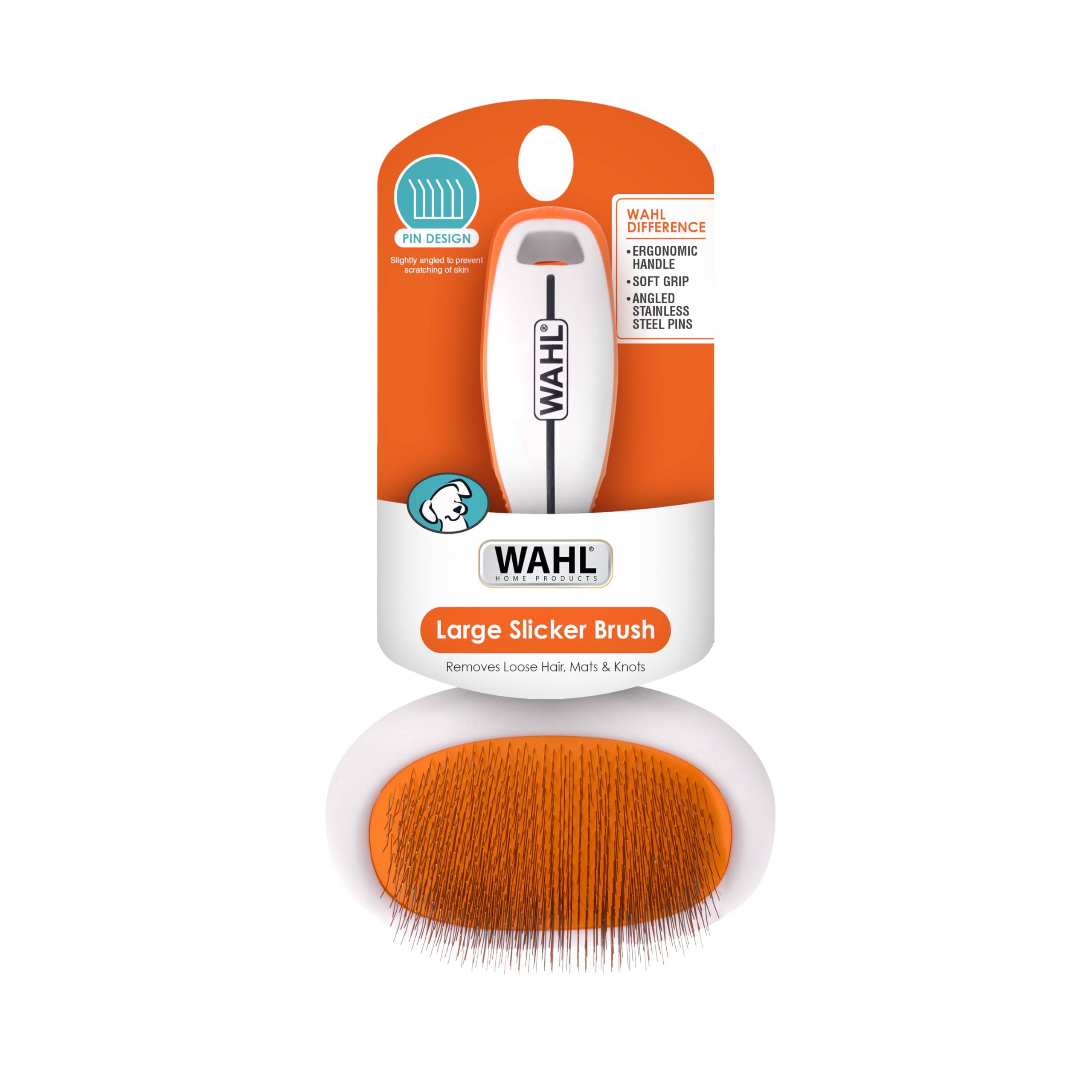 Wahl Metal Slicker Brush, Orange/White, Large : Amazon.com.au: Pet Supplies