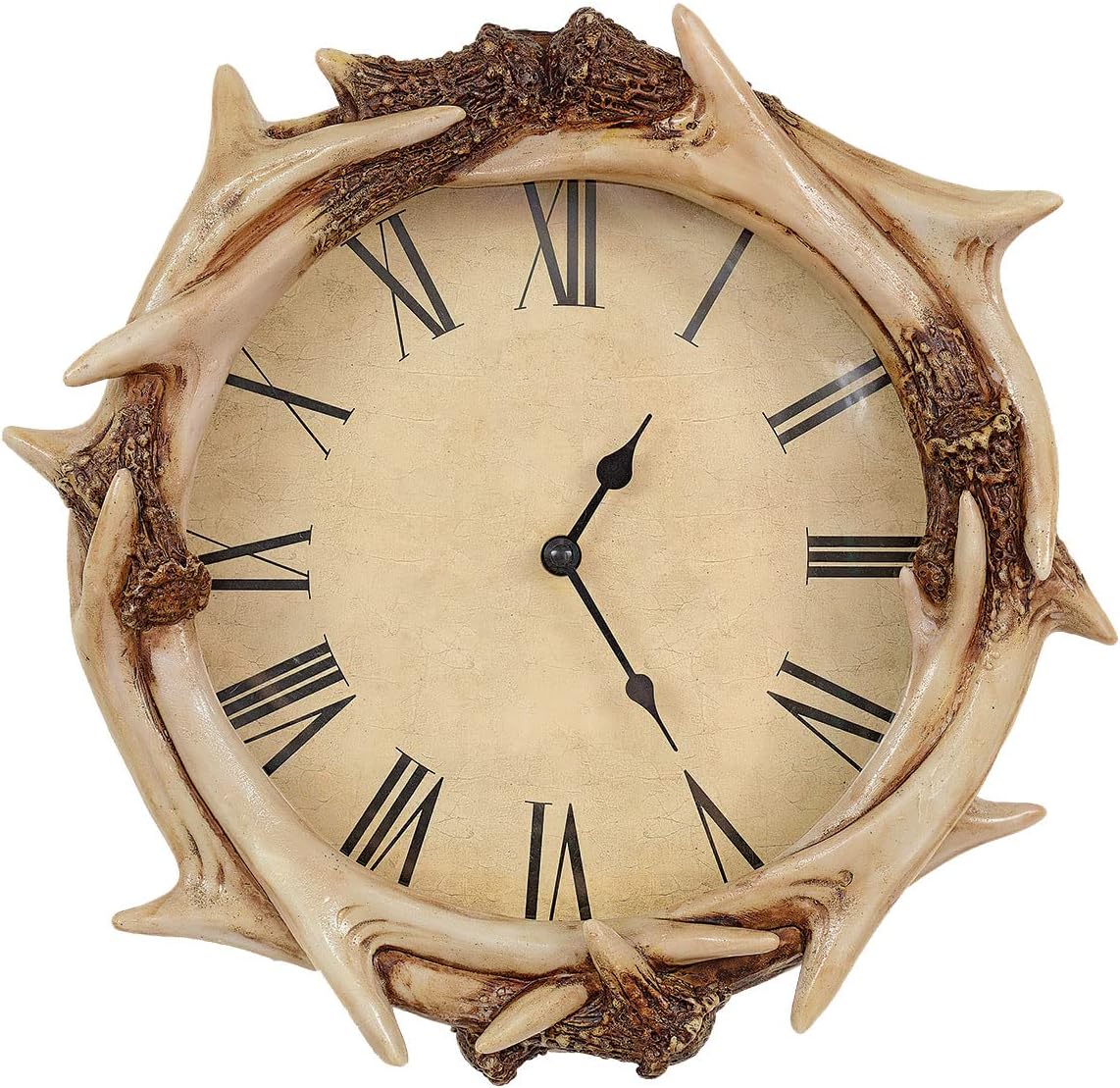 Amazon.com: BLACK FOREST DECOR Faux Antler Wall Clock : Home & Kitchen