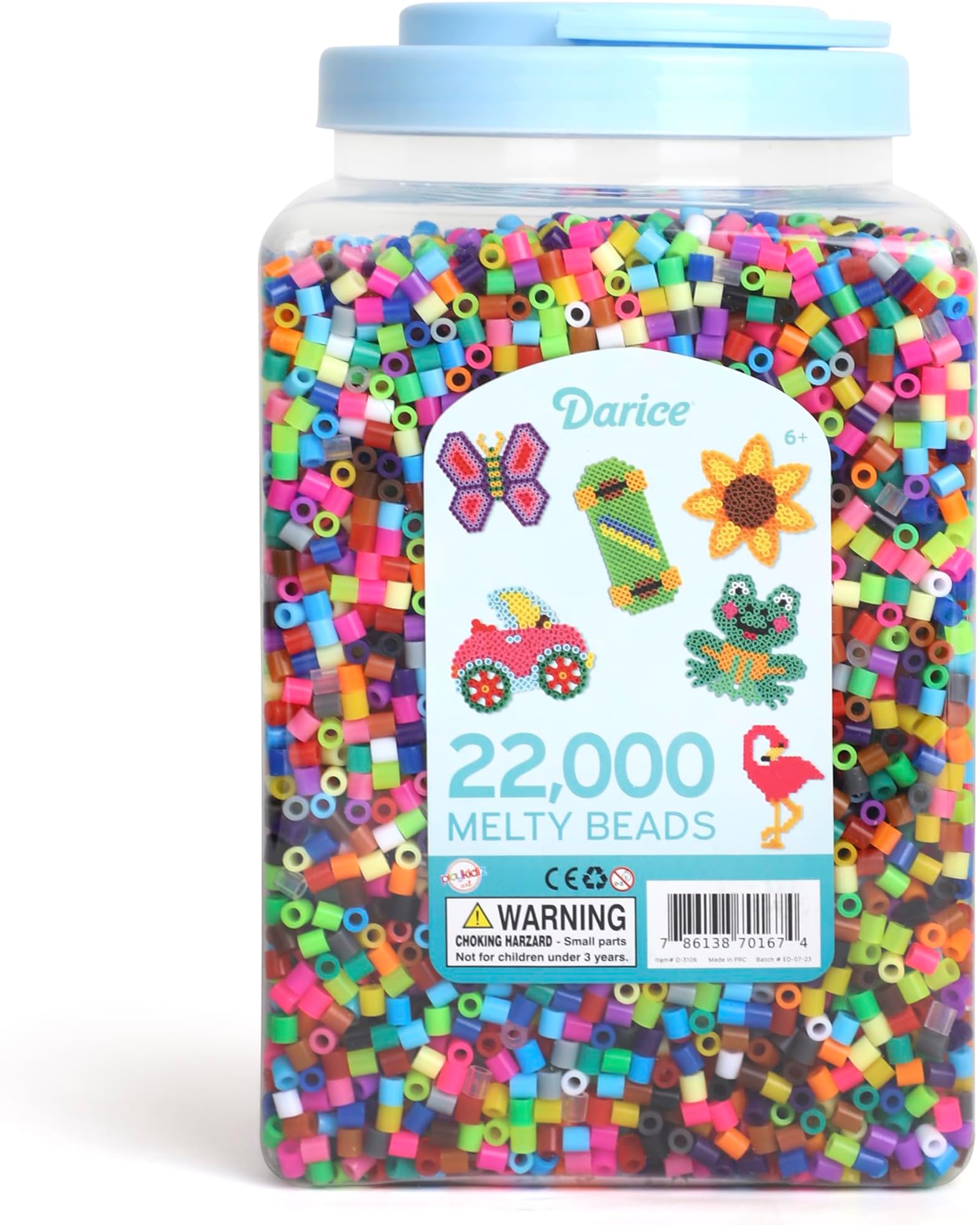 Amazon.com: Darice Fuse Beads, Bulk Assorted Multicolor Melty Beads for ...