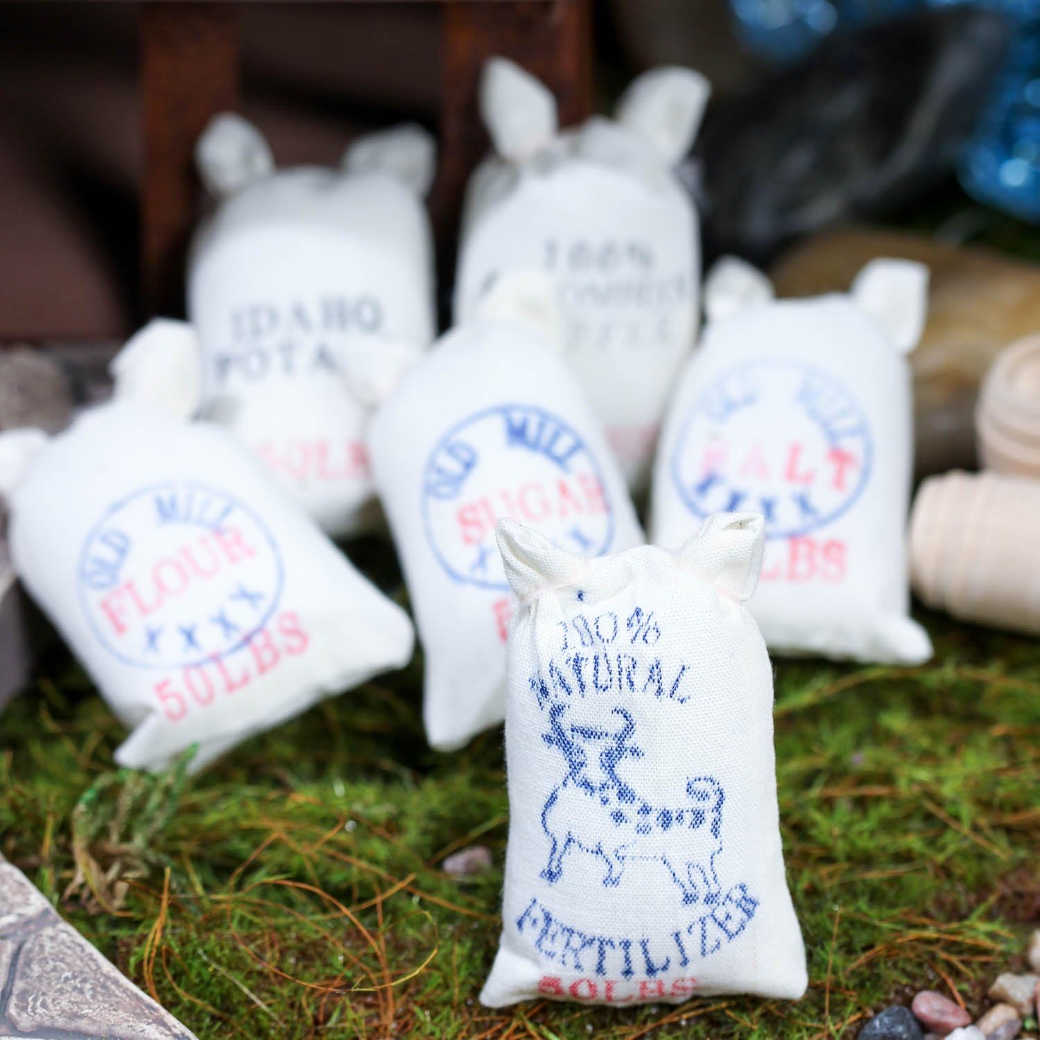 Amazon.com: Package of 8 Old Time Miniature Muslin Food Sacks for ...